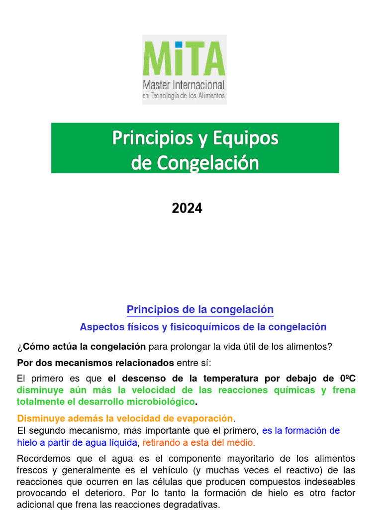Congelación de Alimentos: Mecanismos y Efectos | PDF | Nucleación ...