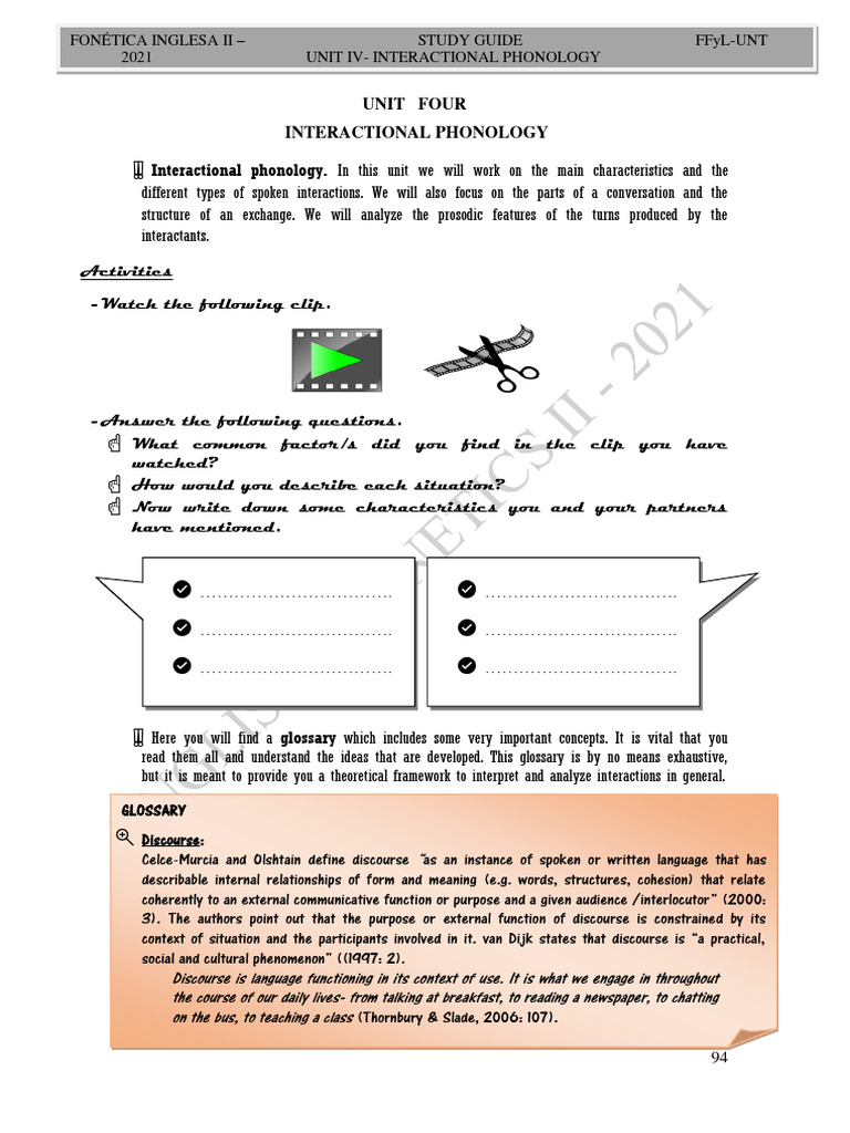 SG Unit 4-Interactional Phonology - Fii 2021 | PDF | Semiotics ...