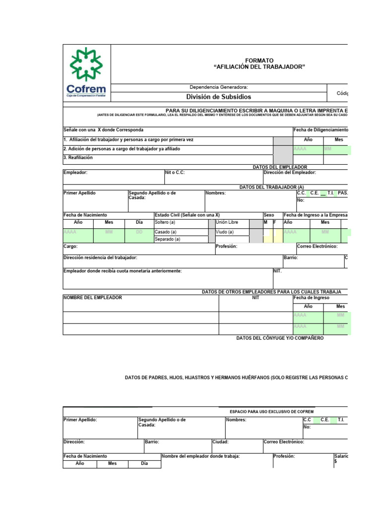 5.cofrem Formato | PDF