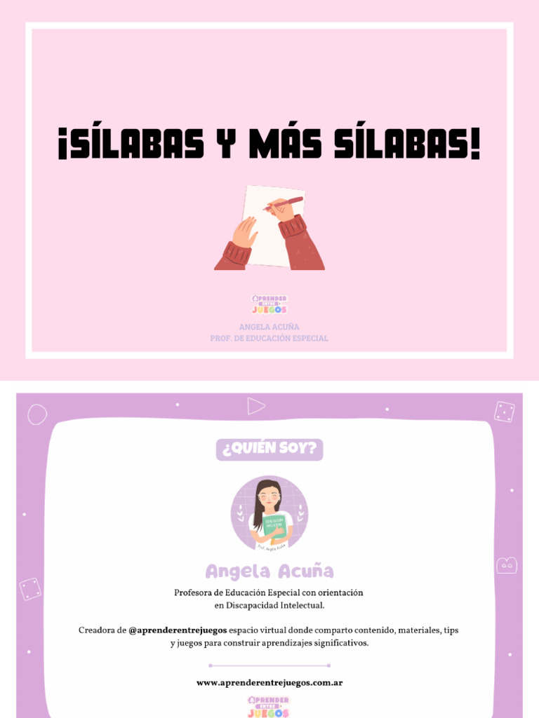 Fichas de Conciencia Silabica | PDF