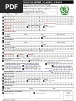 Arms License Application Form PK SINDH | PDF | Projectiles | Projectile ...
