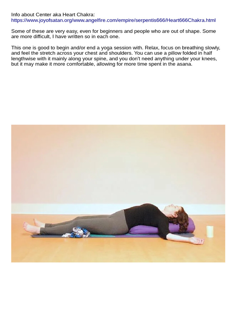 Yoga - Center-Heart Chakra | Download Free PDF | Asana | Foot