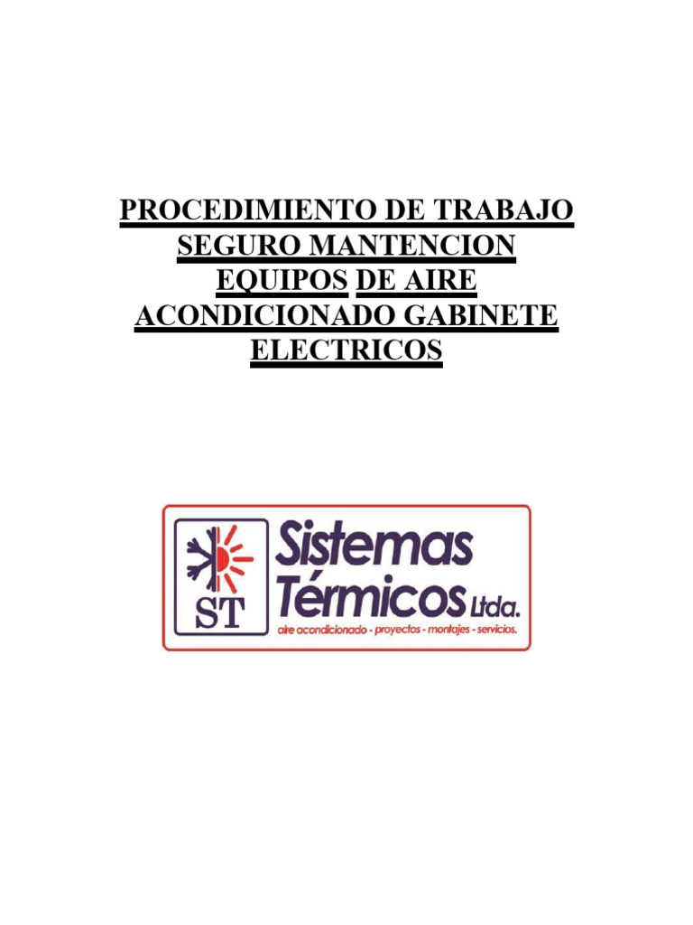 Procedimiento de Trabajo Mantencion Gabinete 2024 | PDF