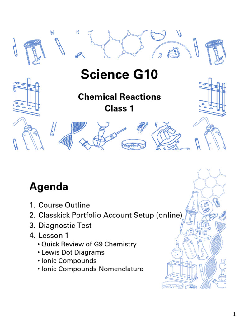 Class01 Science G10 Notes | PDF | Ion | Chemical Compounds