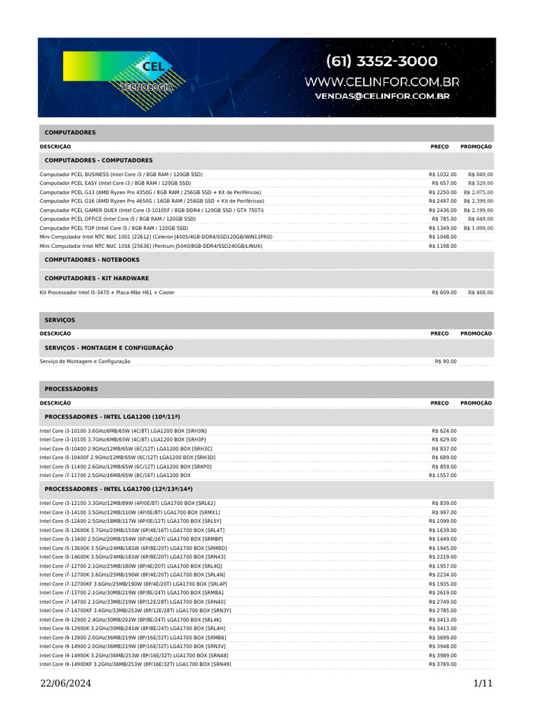 Tabela Cel | PDF | Solid State Drive | Hard Disk Drive