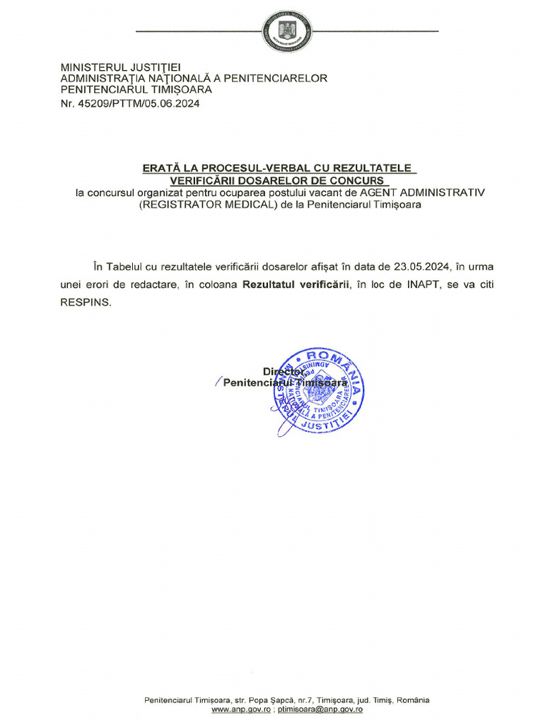 Penit. Timisoara 6 | PDF