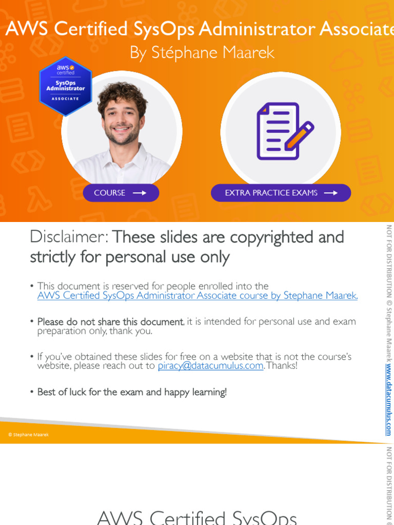 Aws Certified Sysops Slides v9 | PDF | System Software | Computing