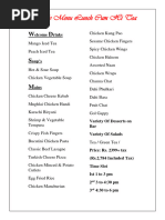 Hi Tea Menu Updated | PDF