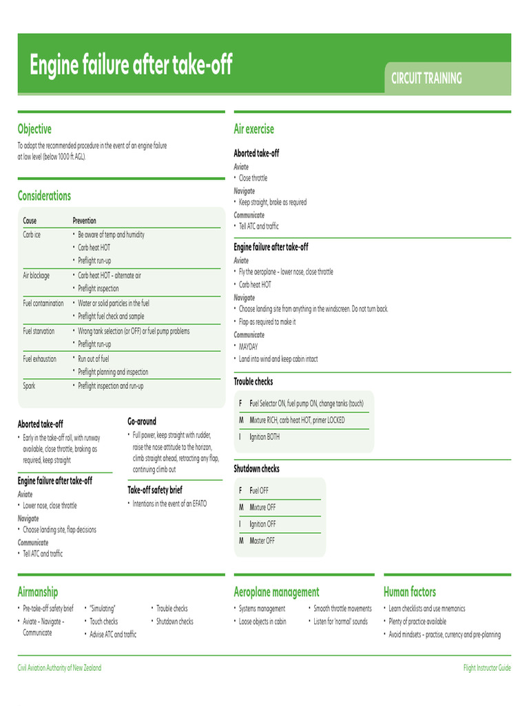 Engine Failure Procedures for Flight Instructors | PDF | Takeoff | Air Traffic Control