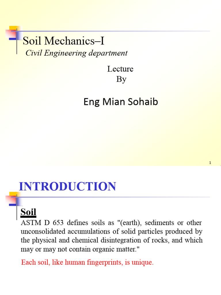 1.introduction To Soil Mechanics and Types of Soils | Download Free PDF ...