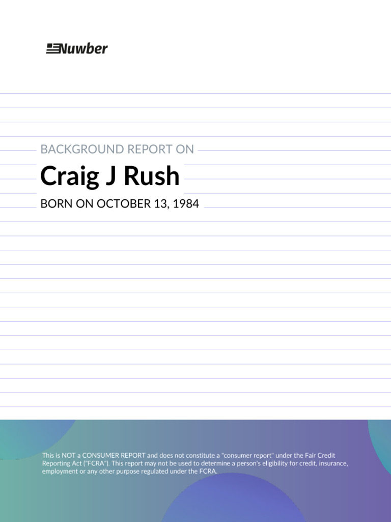 Report On Craig J Rush in Waterford PA From Nuwber | PDF | Business ...