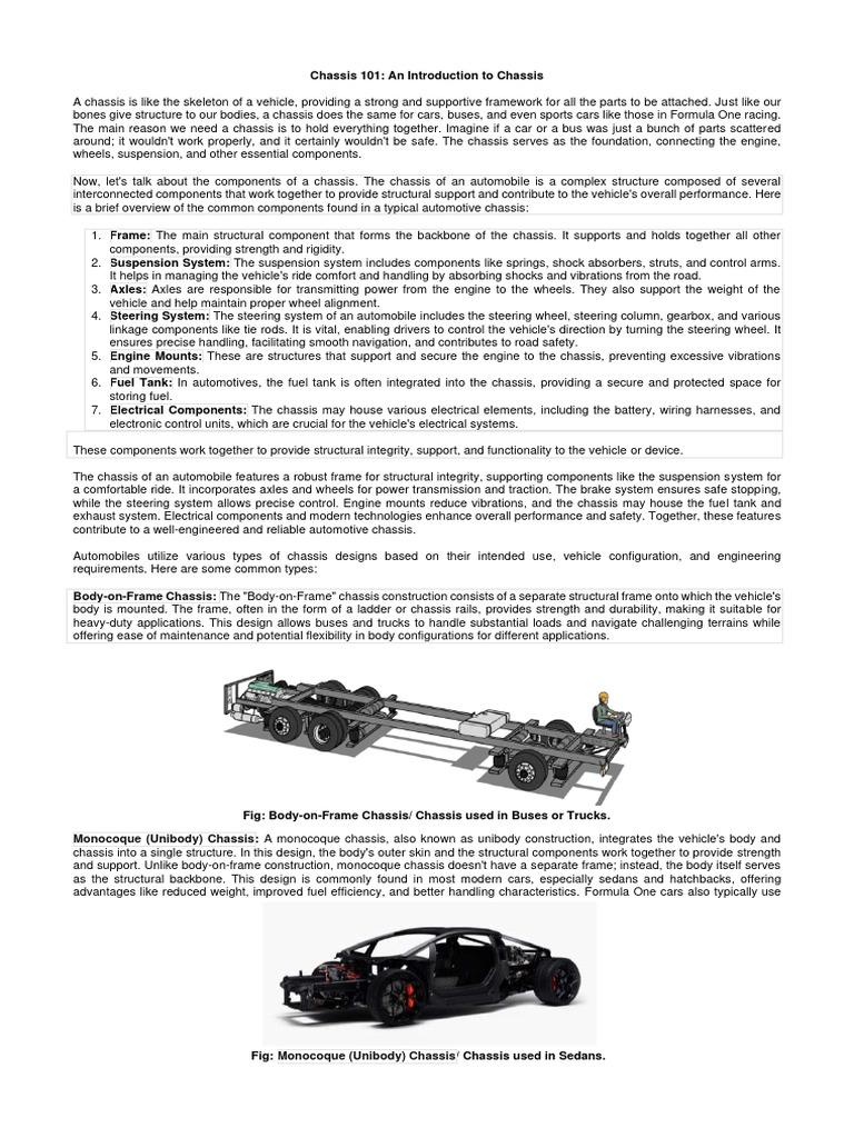 Understanding Automotive Chassis Systems | PDF | Chassis | Steering