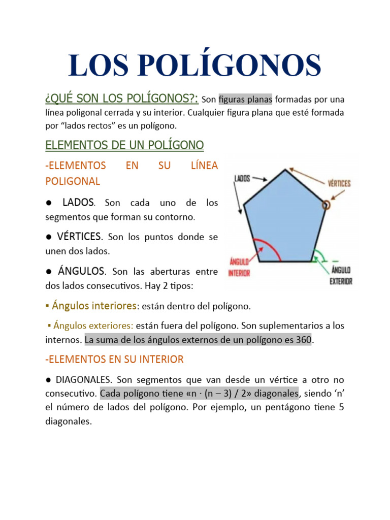 Los Polígonos | PDF | Polígono | Ángulo