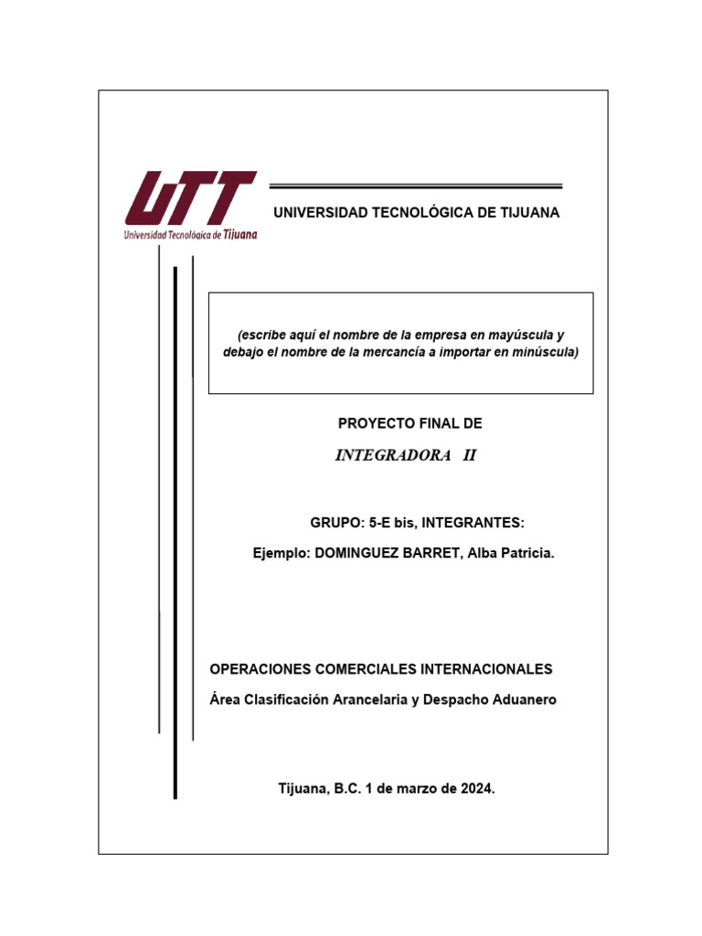 Portada Proyecto Final | PDF