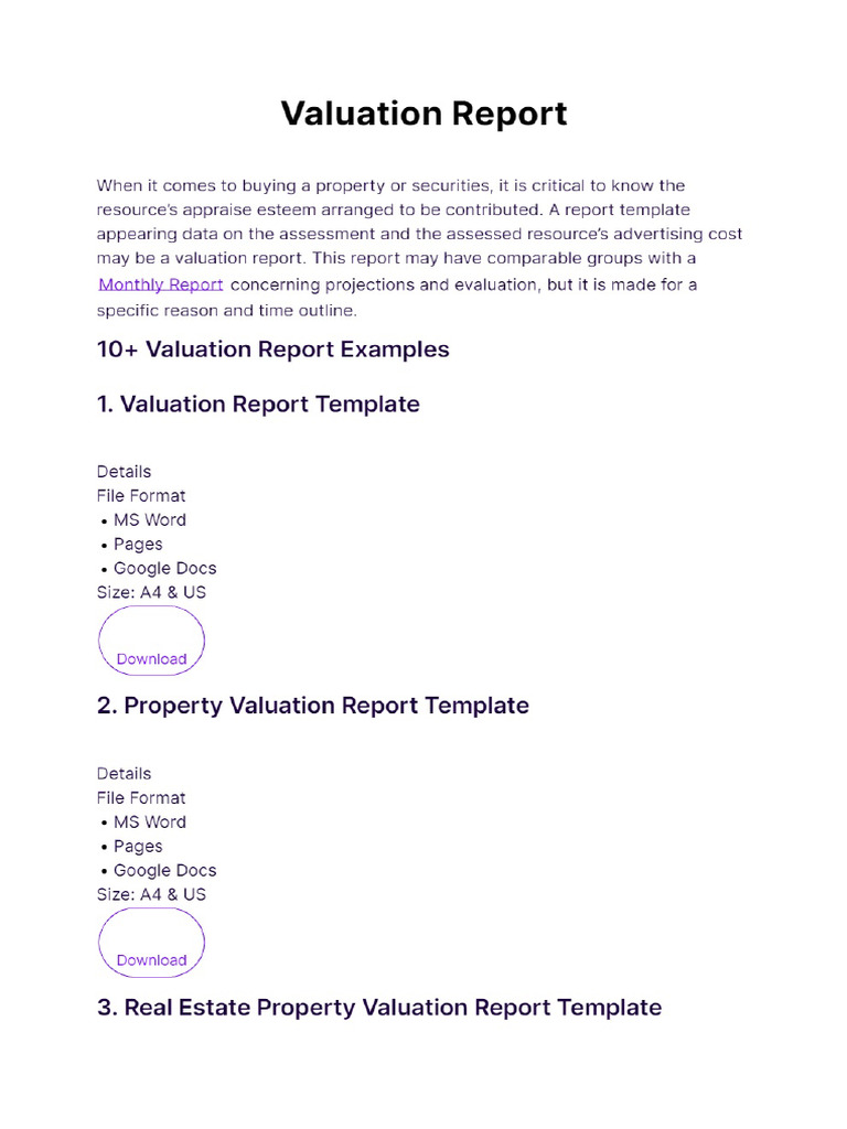 Business Valuation Report | PDF
