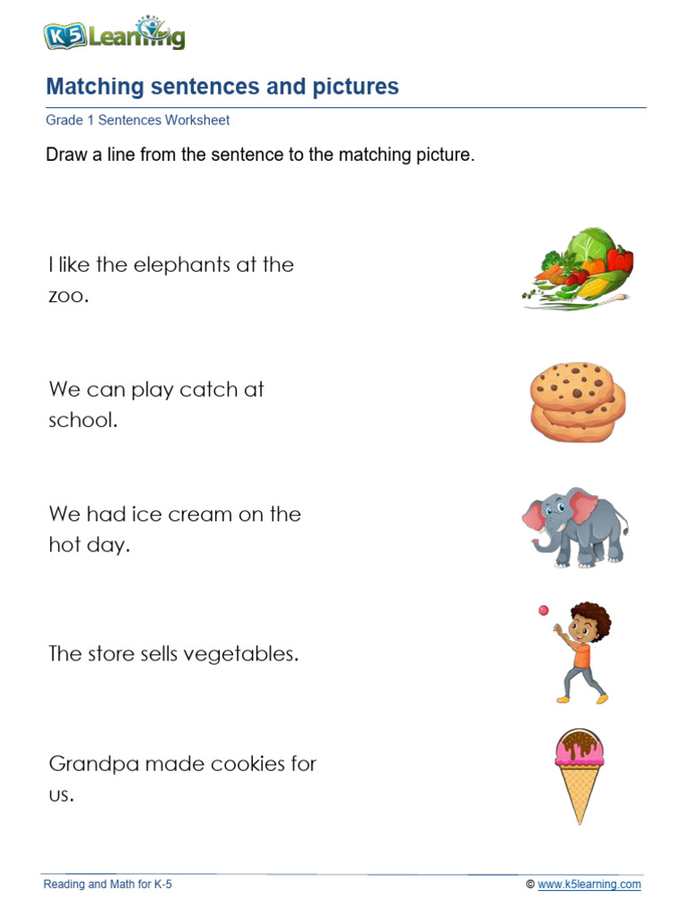 Grade 1 Reading Sentences D | PDF