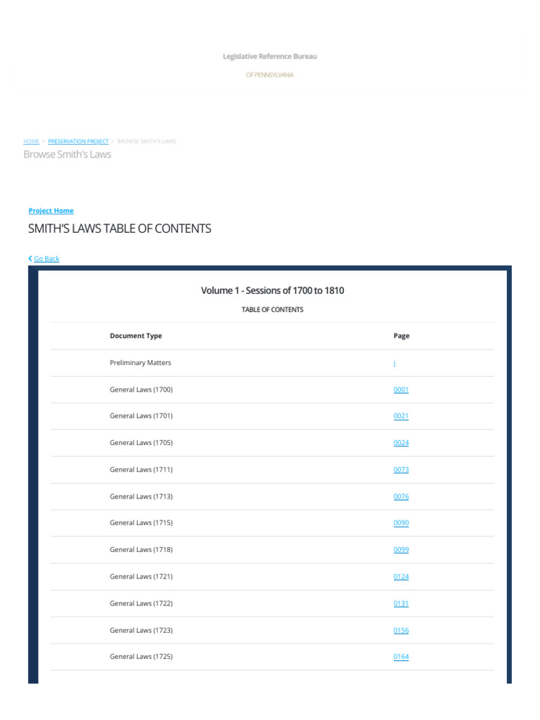 1710 To 1820 Smith Laws TOC | PDF | Computing