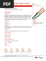 Ficha Técnica Cable Centelsa | PDF | Conductor electrico | Cobre