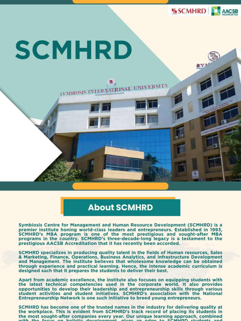 SCMHRD Admissions Brochure | PDF | Entrepreneurship | Business