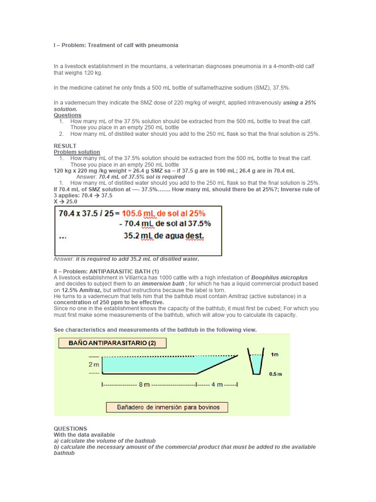 Calculating Animal Medication Dosages | PDF | Mole (Unit) | Dose ...