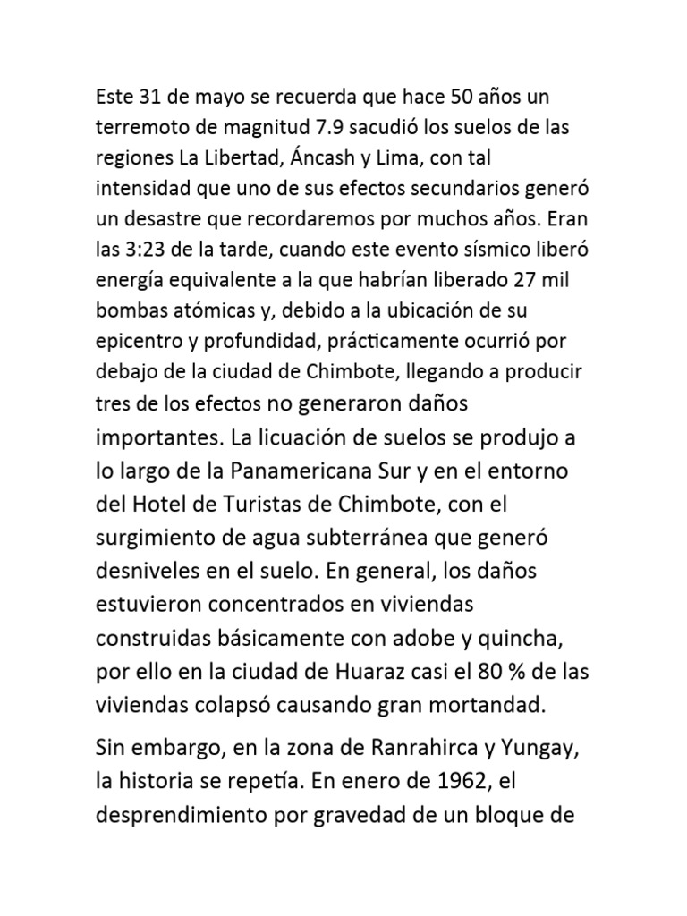 TERREMOTO | PDF | Viajes y turismo | Ciencia y matemáticas