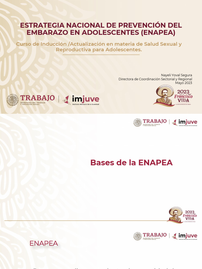 Injuve-Andamiaje Enapea May 2023 | PDF | La sexualidad humana | Adolescencia