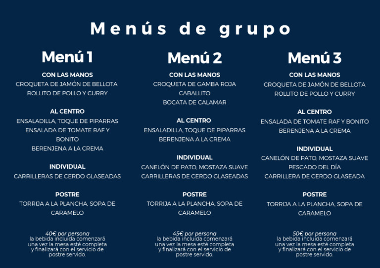 Menús Gourmet para Compartir | PDF