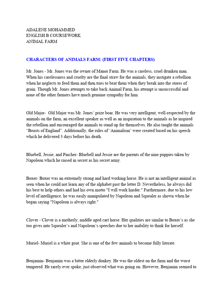 Animal Farm Notes | PDF