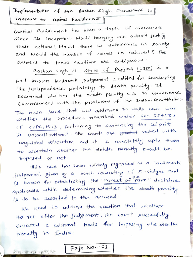 Bachan Singh Vs State of Punjab | PDF | Violence | Capital Punishment