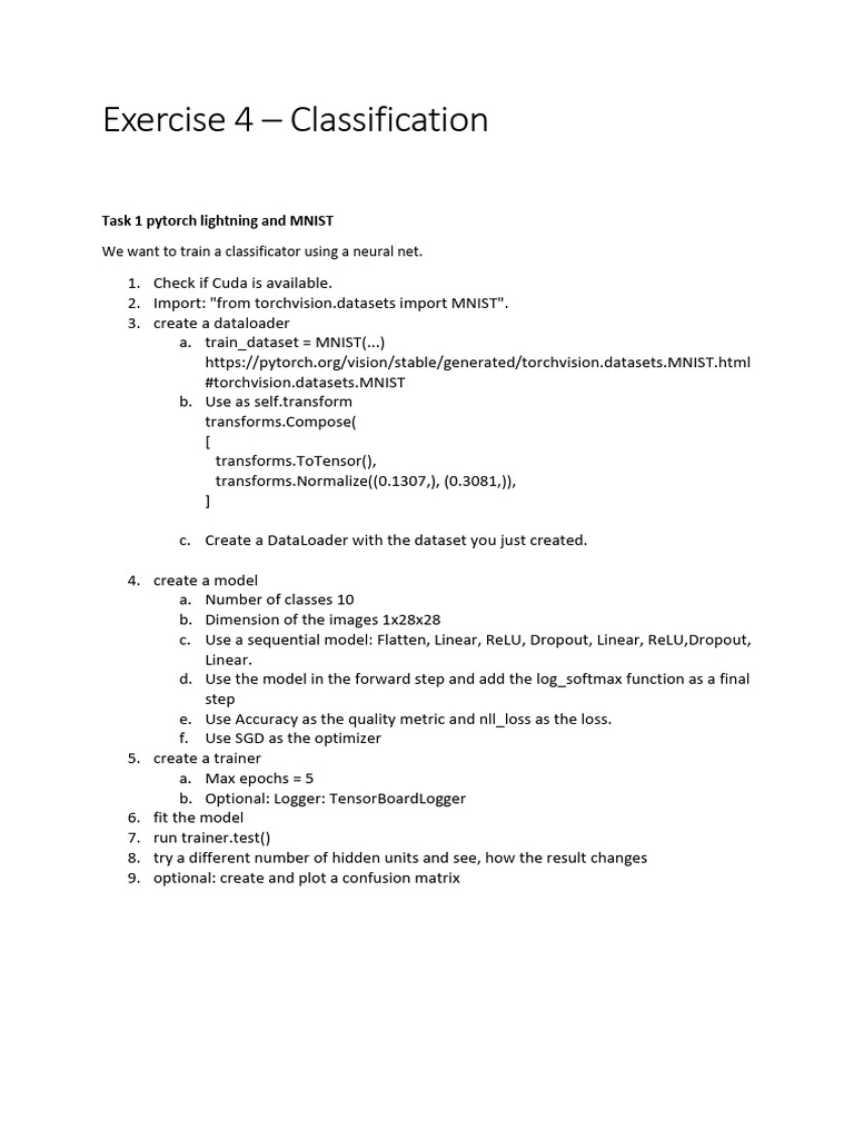 ADL Exercise 4NN | PDF