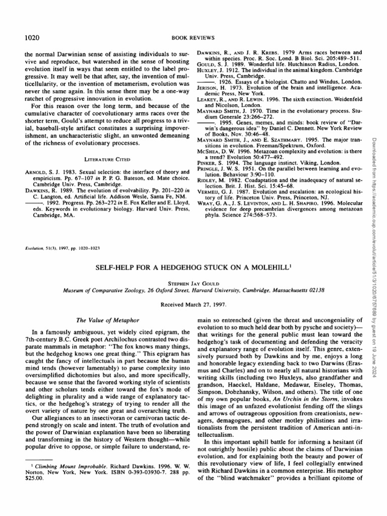 Review Climbing Mount Improbable | PDF | Richard Dawkins | Evolution