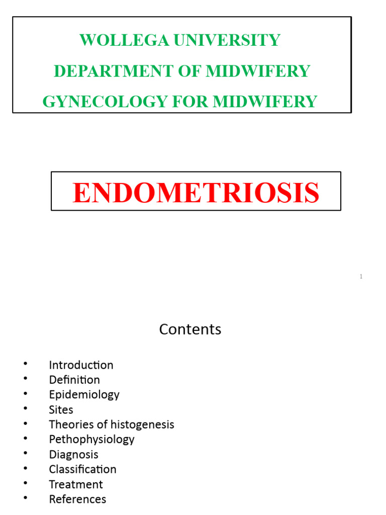 Endometriosis | PDF | Mammal Female Reproductive System | Human ...