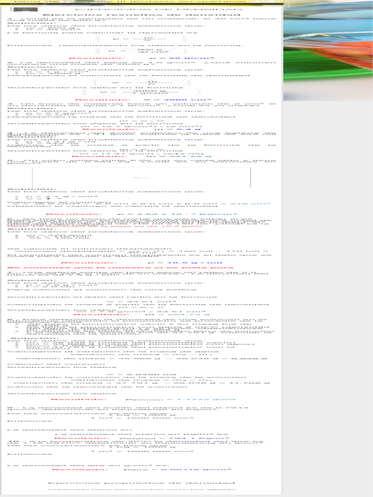 Blog de Ciencias III (Énfasis en Química) EJERCI | PDF | Densidad | Volumen