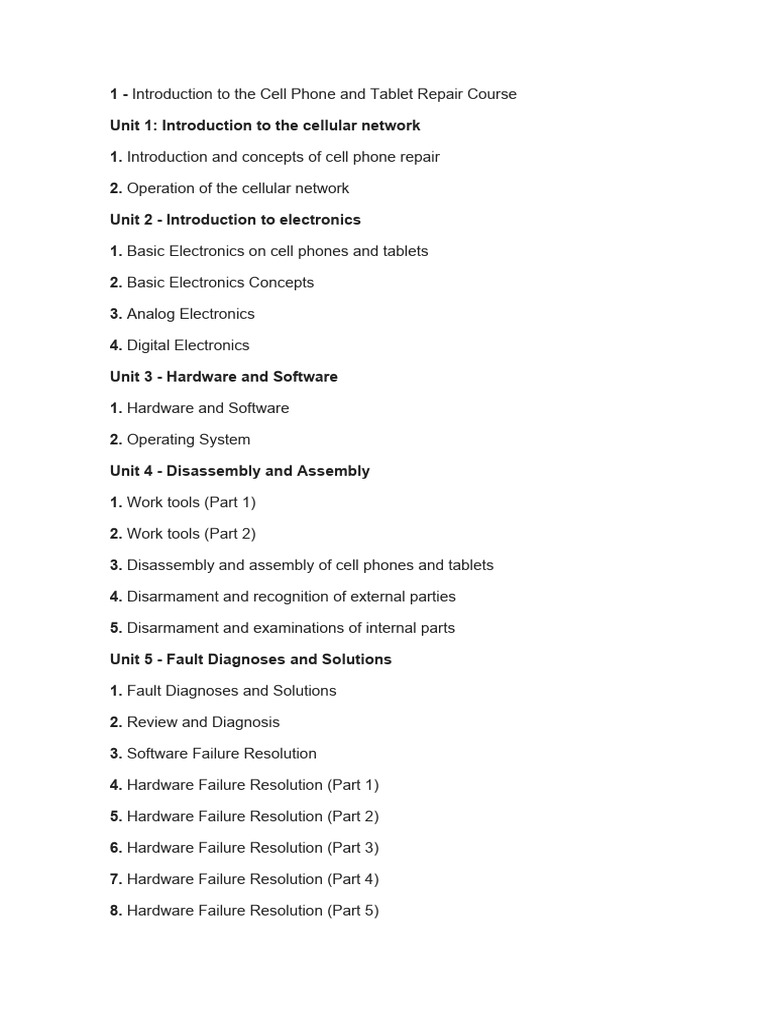 Cell Phone Repair Topic | Download Free PDF | Mobile Phones | Electronics