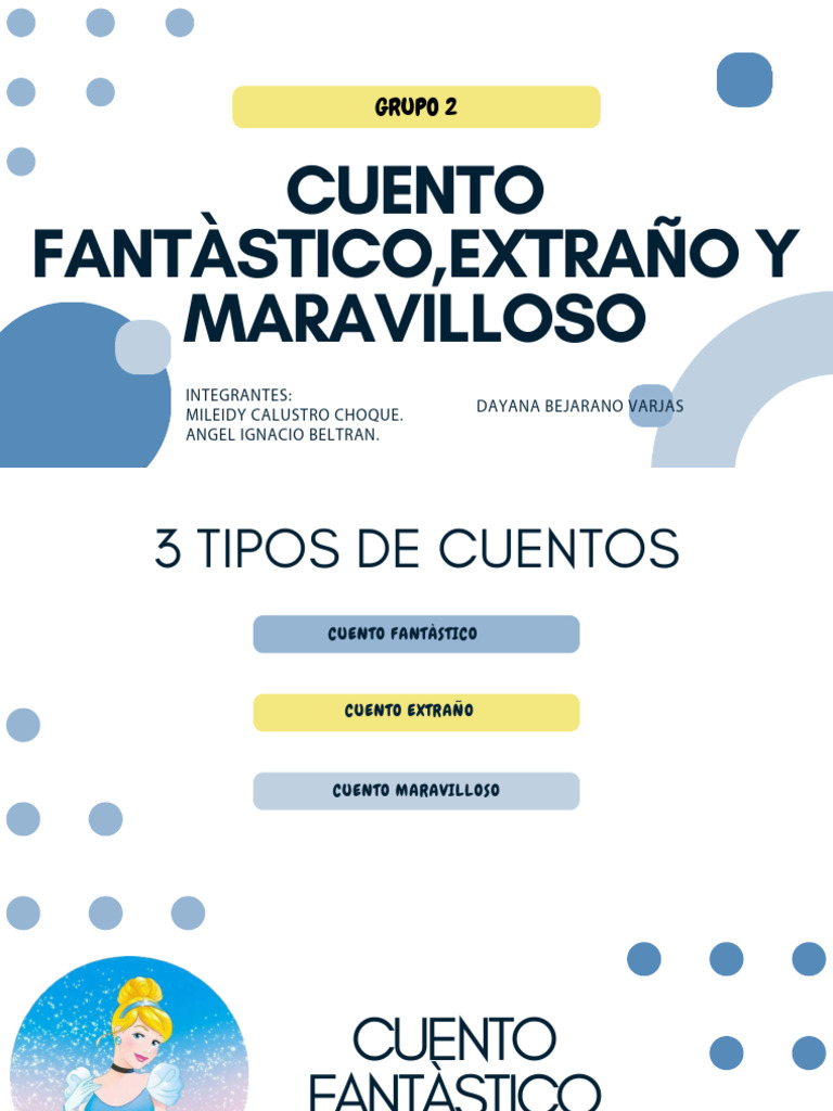Cuento Fantastico Extraño Y Maravilloso Grupo 2 Pdf Fantasía