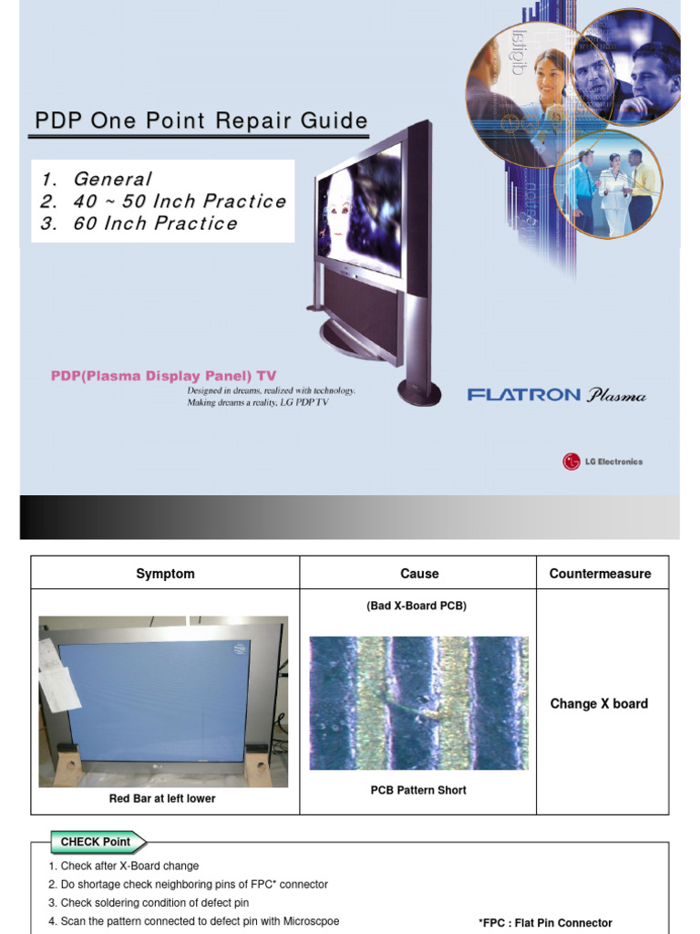 PDP One Point Repair Guide Overview | PDF | Printed Circuit Board ...