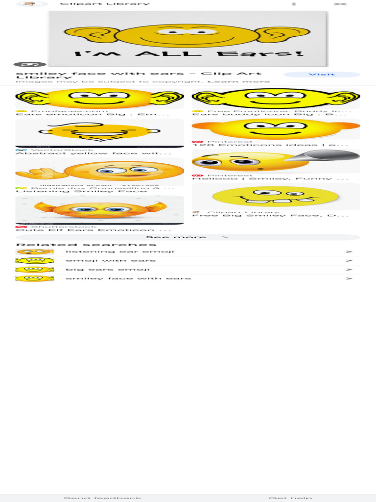 Smiley Face With Big Ears - Google Search | PDF | Language Arts ...