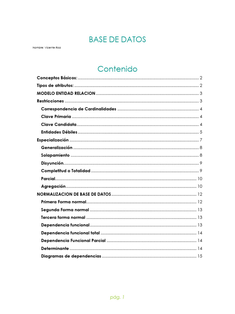 CUADERNO BASE DE DATOS | PDF