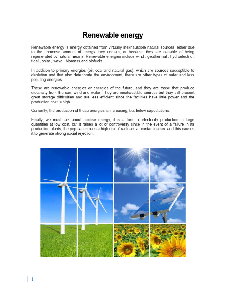 Renewable Energy | PDF | Renewable Energy | Energy Development