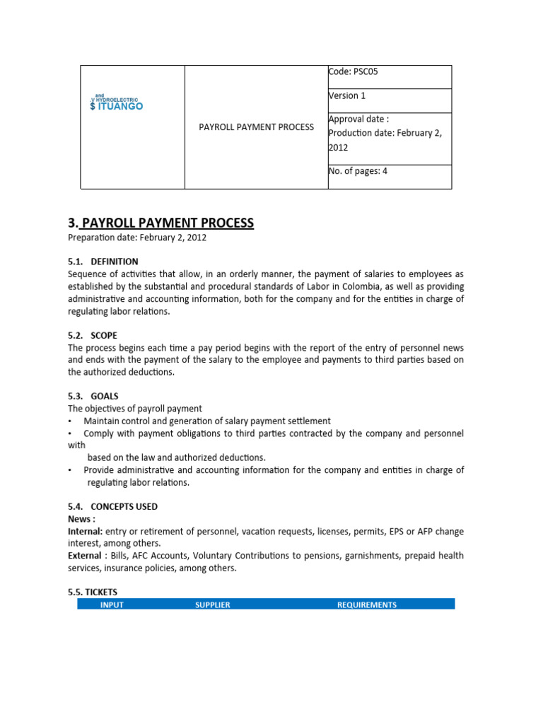 Payroll Payment Process | PDF | Payroll | Business