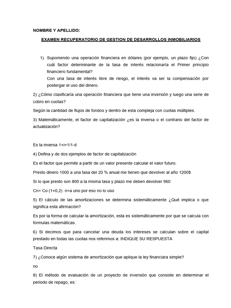Recuperatorio 1er Parcial 2024 | PDF | Interés | Economias