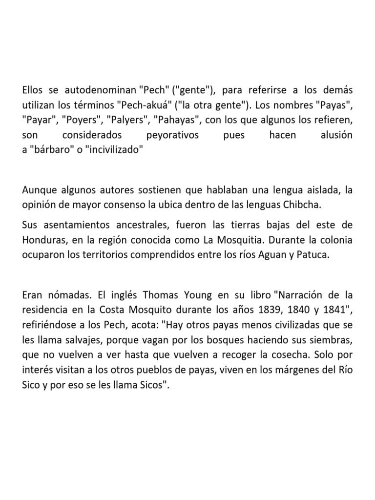 Los Pech | PDF | Pueblos Indígenas de las Américas