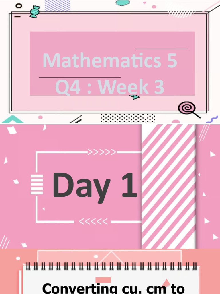 Lesson 3 Quarter 4 Mathematics 5 | PDF | Volume | Litre