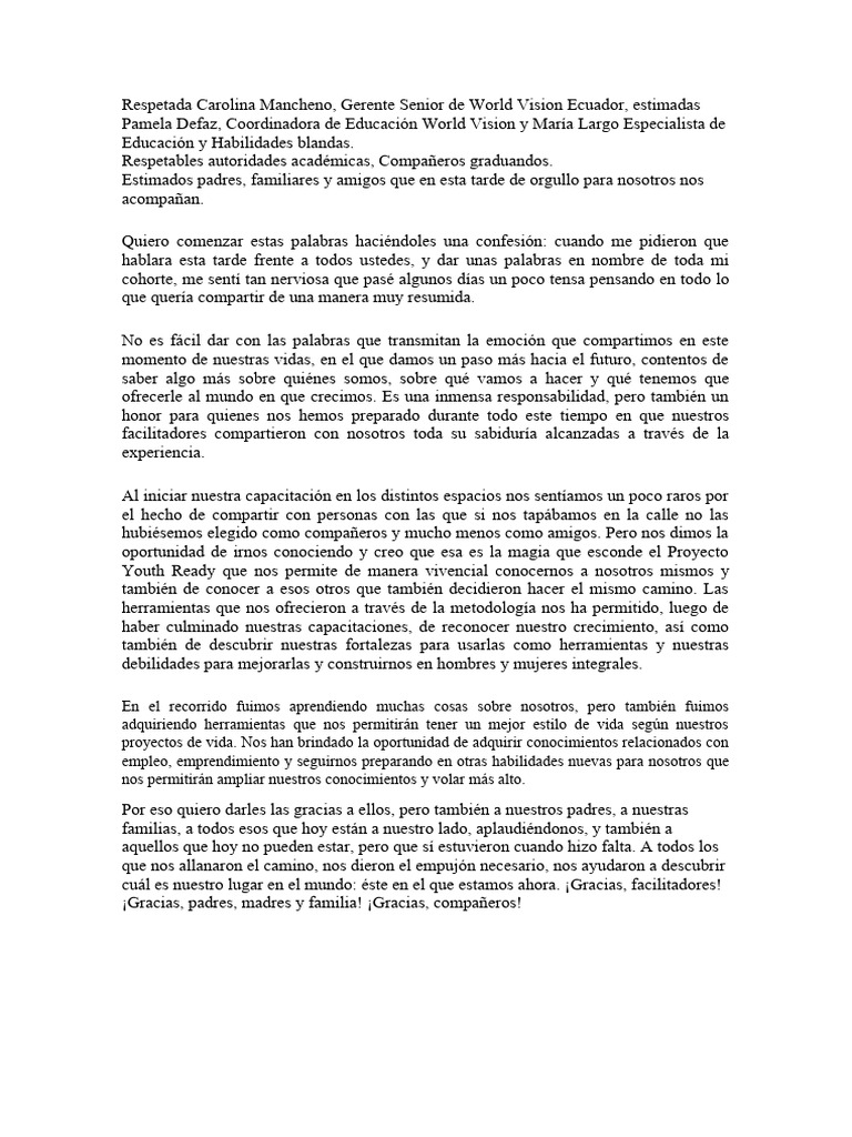 Discuros Denisse Almeida | PDF