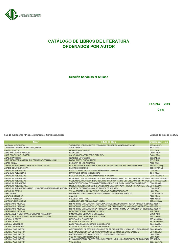 Catalogo Libros | PDF