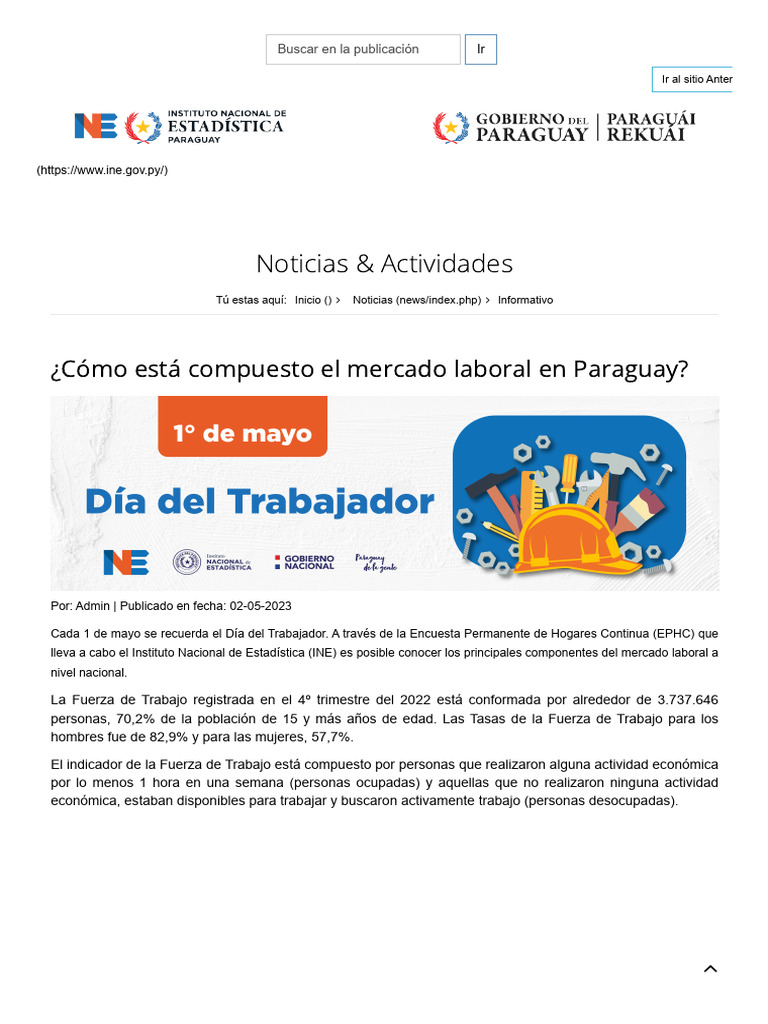Como Esta Compuesto El Mercado Laboral en Paraguay | PDF | Economias ...