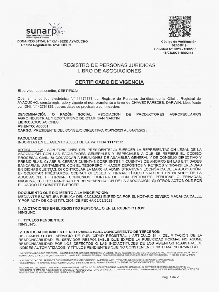 Vigencia Poder 22 | PDF