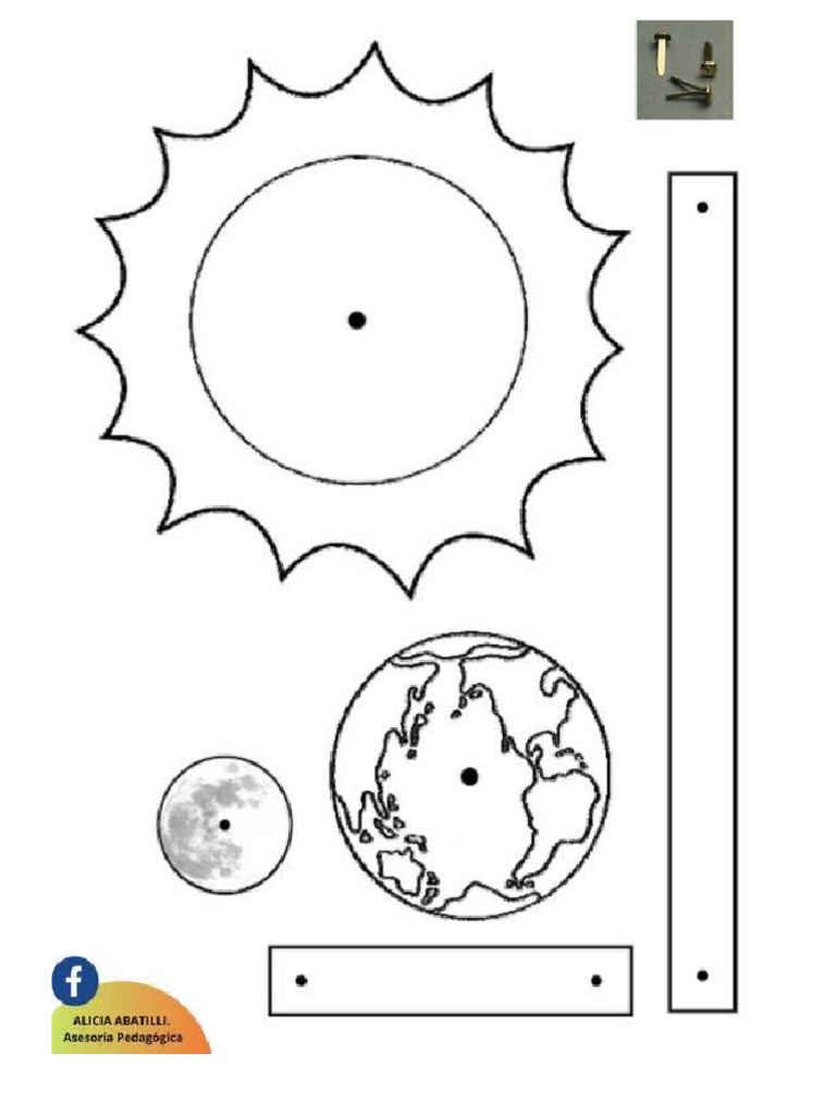 Sun, Moon and Earth's Template Social Studies 7th Grade | PDF