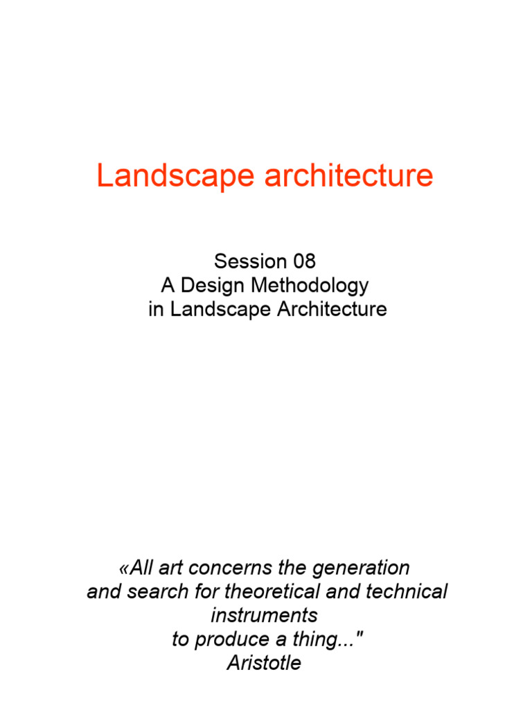 02 Landscape Design Methodology | Download Free PDF | Information ...
