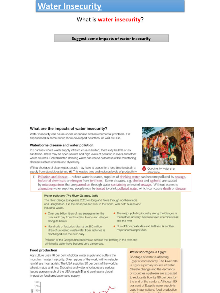 Water Insecurity STUDENT | PDF